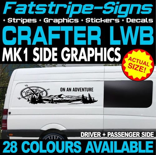 to fit VW CRAFTER LWB COMPASS MOUNTAINS STICKERS GRAPHICS DECALS ...