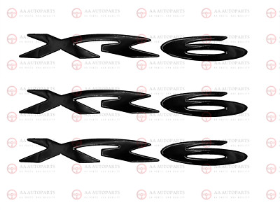 XR6 Badge Gloss Black Full Set For Ford Falcon BA BF FG Rear Boot Side ...