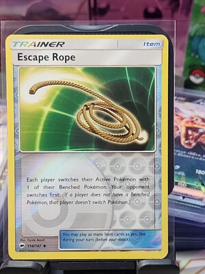 Escape Rope 114/147 Reverse Holo Burning Shadows Pokémon TCG M/NM | eBay