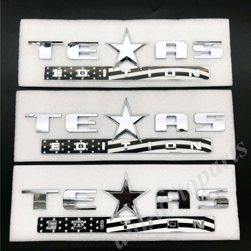 3pcs American Flag Texas Edition Car Fender Side Emblem Badge Decal ...