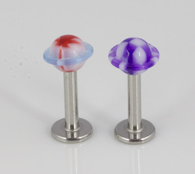 2 Acrylic Shape Labret Steel Bar 14g 8mm - #9F | eBay Australia