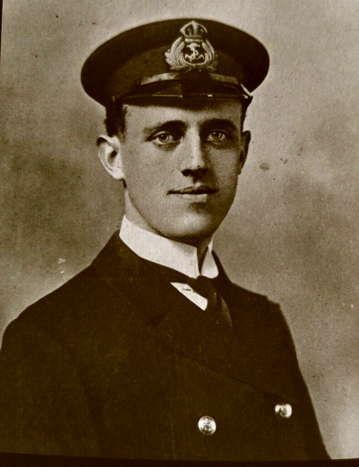 Lieutenant Commander Holbrook VC Award 1917 British Navy WWI Negative ...