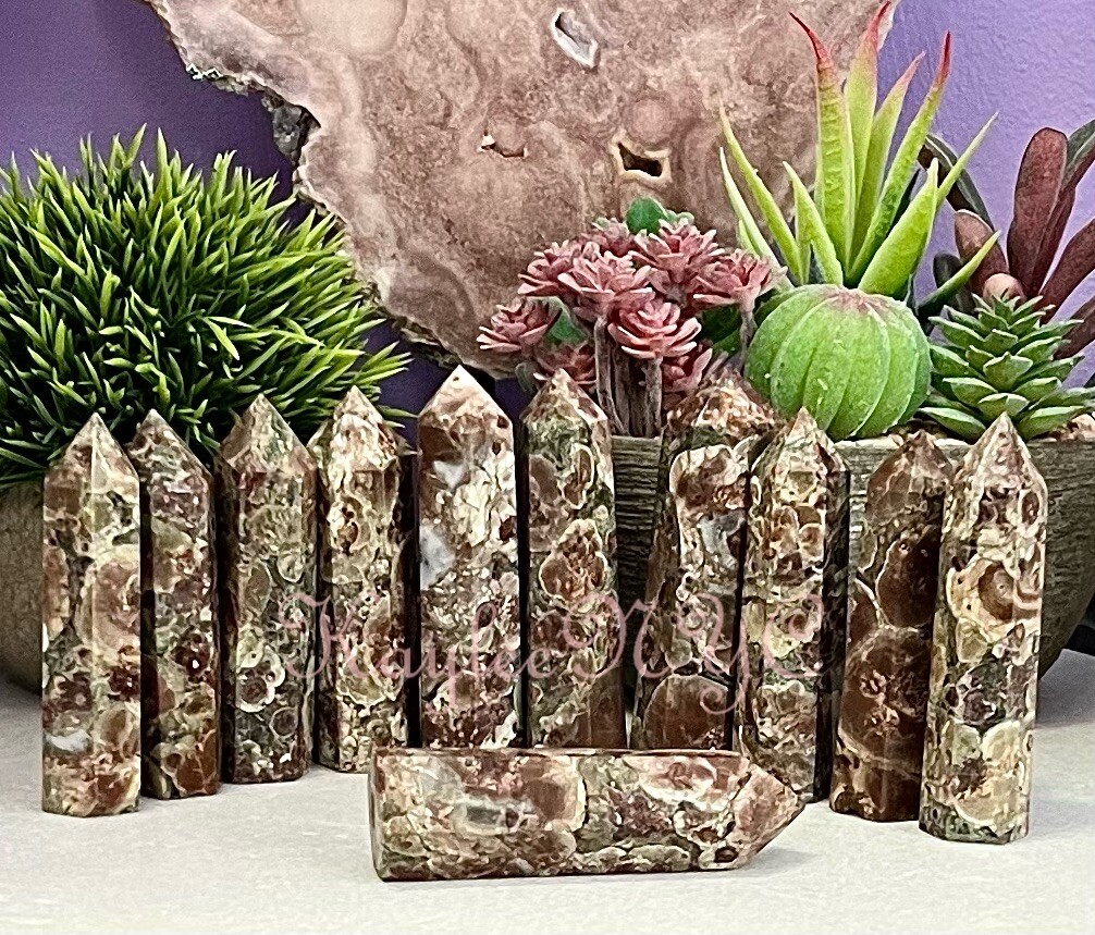 Wholesale Lot 2 Lbs Natural Green Flower Jasper Obelisk Tower Point ...