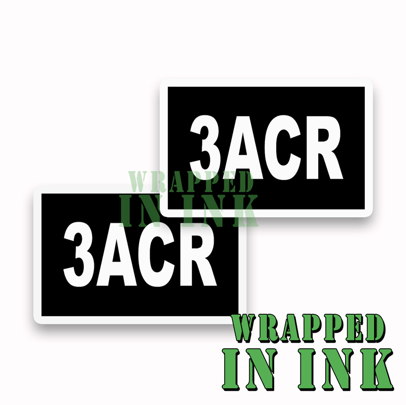 3rd ARMORED CAVALRY REGIMENT Decal Sticker 2 Pack 4" Military - Made in ...