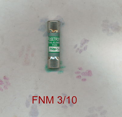 BUSSMANN FNM 3/10 FUSE FNM3/10 250 VOLT 3/10 AMP | eBay