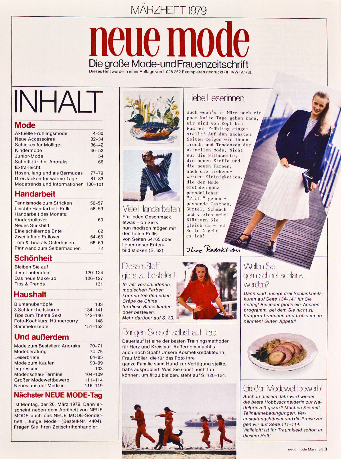 Neue Mode 1979/03 w/Burda Modezeitschrift 70er Tagesmode neue trends ...