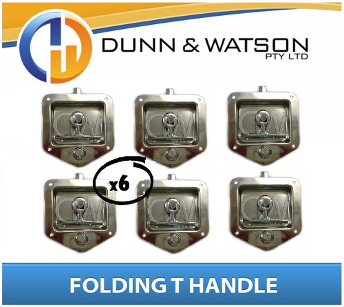 Recessed Stainless Folding T Lock / Handle (Trailer Caravan, Toolbox ...