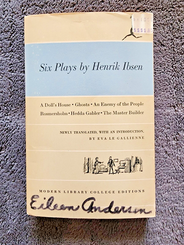 Six Plays by Henrik Ibsen 1957 PB Modern Library College Edition ...