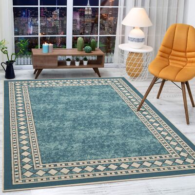 Antep Rugs Alfombras Modern Bordered 8x10 Non-Skid (Non-Slip) Low ...
