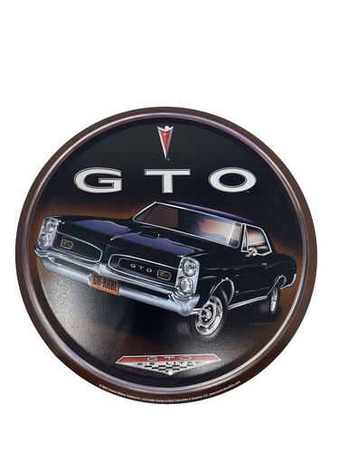 Pontiac GTO 6.5 Litre Round Metal Sign Cool Collectables Mike Patrick ...