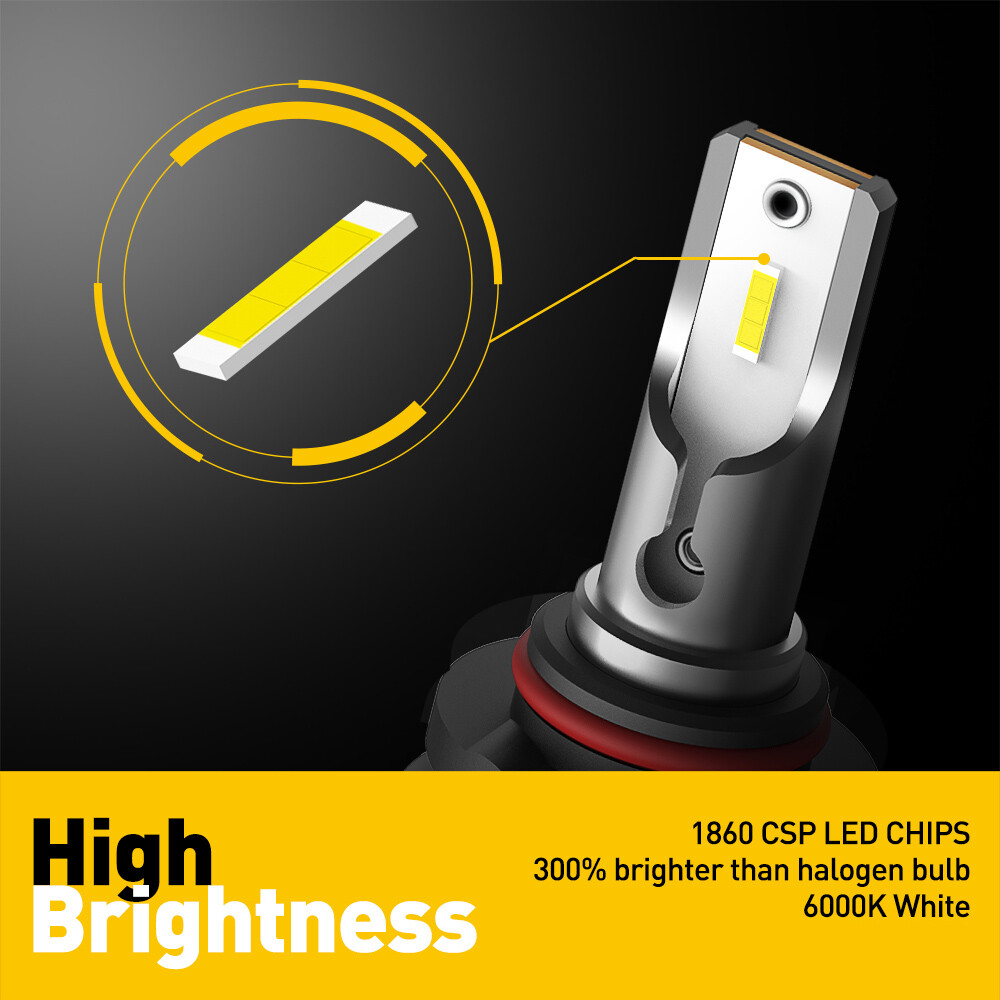 9005+9006 LED Combo CSP LED Headlight Kit 40000LM Light Bulbs Hi/Low ...
