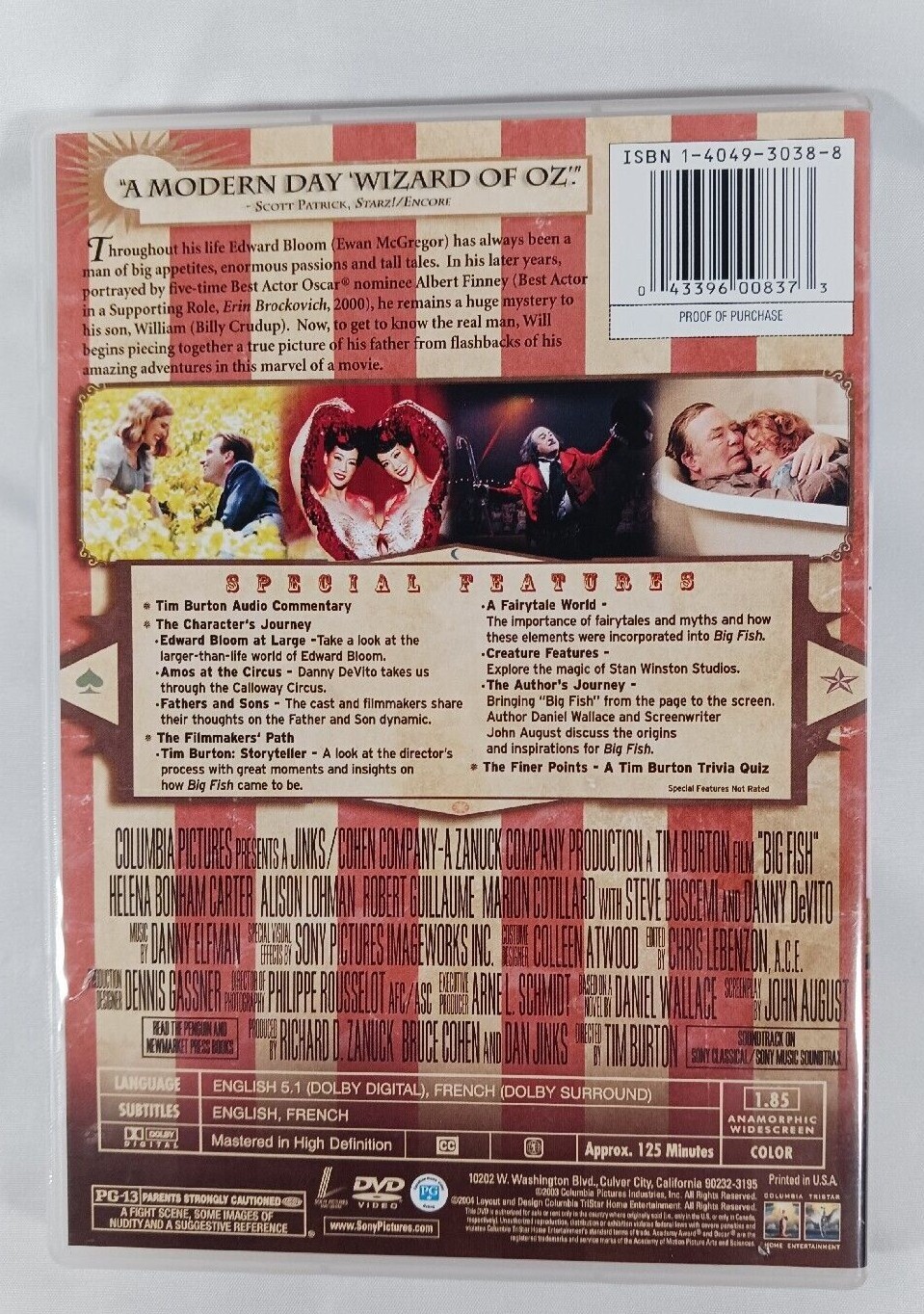 Big Fish (DVD) 2003. Directed by Tim Burton, with Ewan McGregor, Billy ...