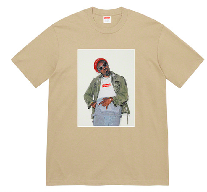 SUPREME FW22 ANDRÉ 3000 TEE PHOTO PORTRAIT TEE STONE BEIGE SIZE M-XL | eBay