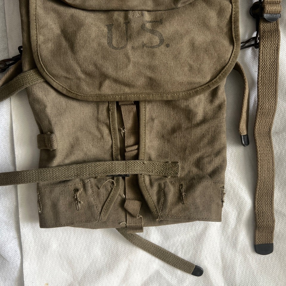 Vtg WWII U.S. Army M1928 Haversack Dated 1943 Backpack | eBay