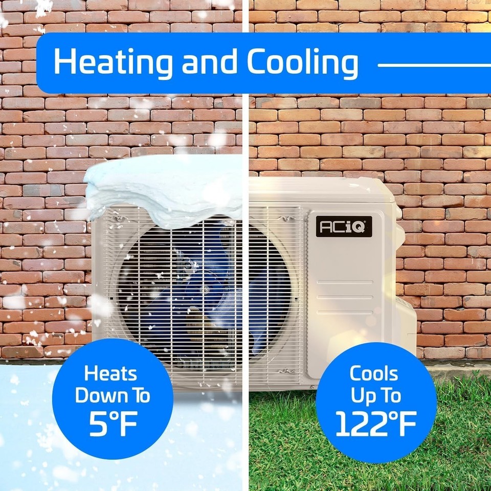24000 BTU WiFi Ductless Mini Split Air Conditioner & Heat Pump AC Kit ...