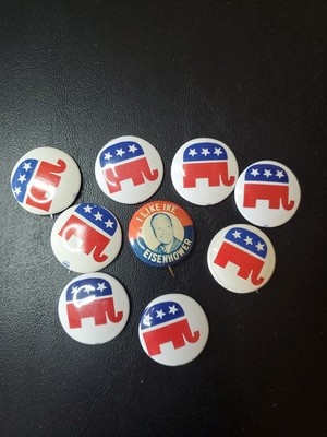 1952 Dwight D Eisenhower I LIKE IKE campaign pin pinback button And ...