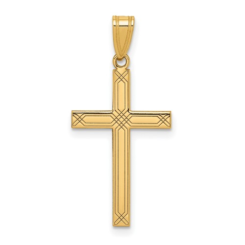 14k Yellow Gold Latin Cross Charm Pendant | eBay