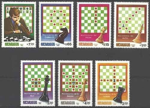 Timbres Echecs Nicaragua 1286/1289 PA1033/1035 ** (64350J) | eBay