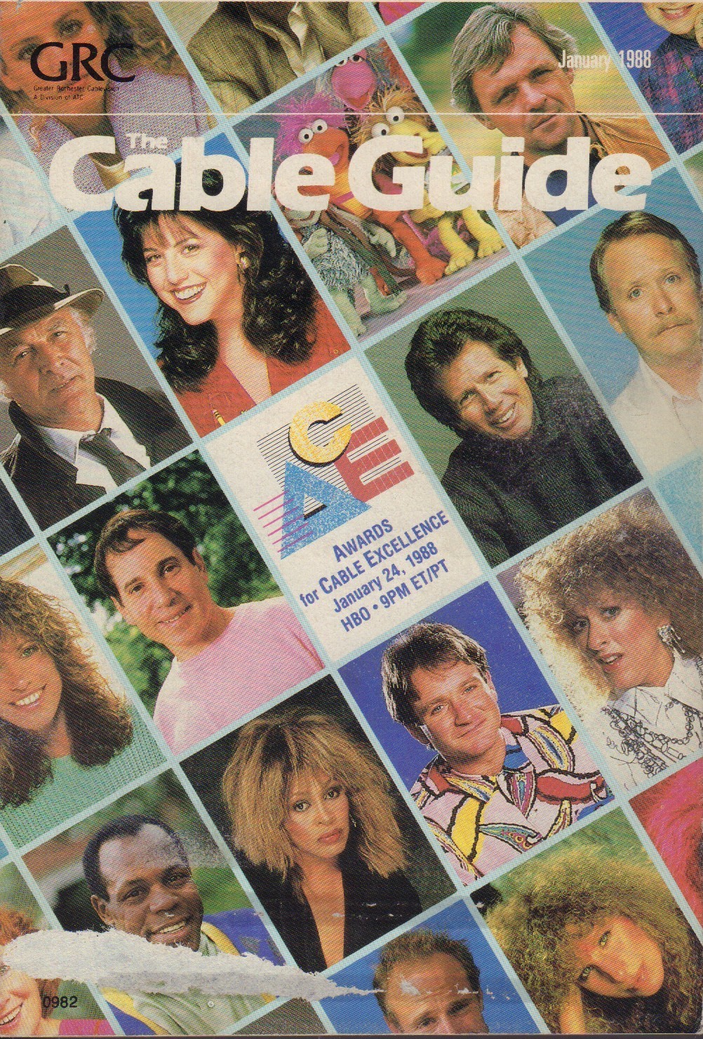 The Cable Guide Magazine January 1988 Robin Williams Tina Turner ...