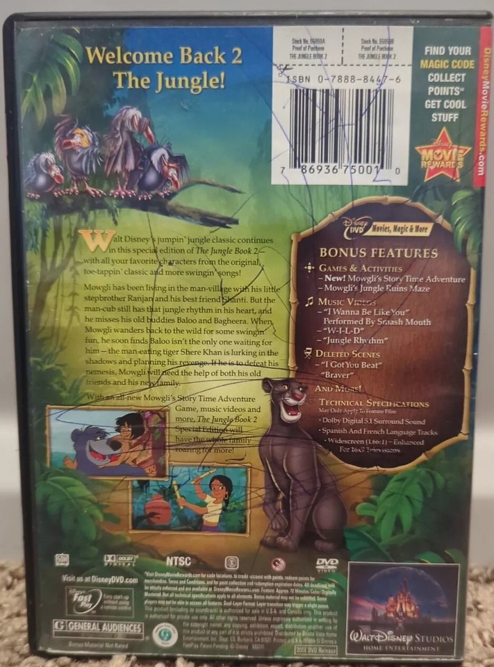 Walt Disney Pictures: The Jungle Book 2 - Special Edition (DVD, 2008 ...