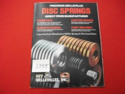 BELLEVILLE PRECISION DISC SPRINGS MANUFACTURERS CATALOG EXCELLENT ...