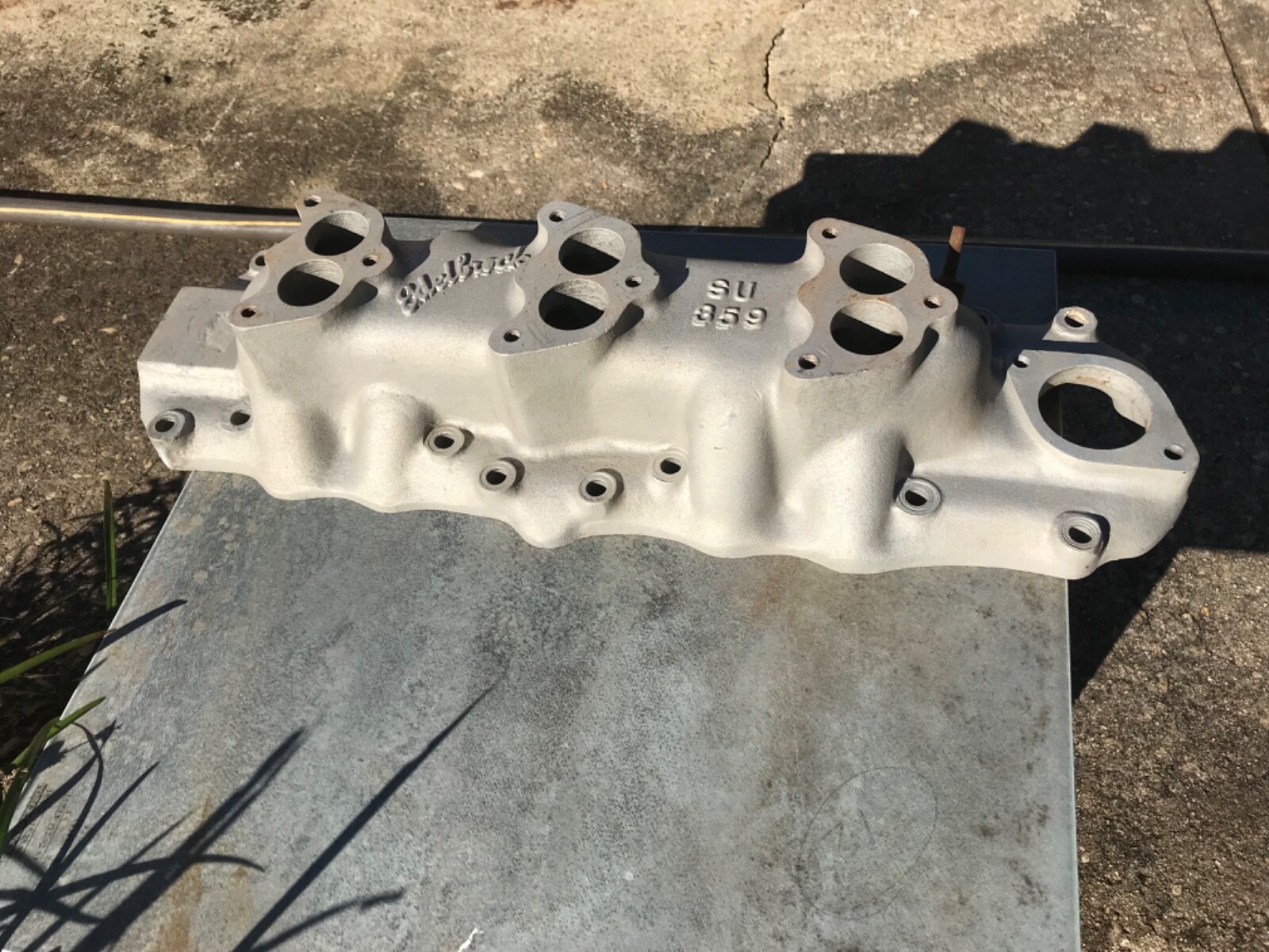 EDELBROCK SU359 FORD FLATHEAD 3X2 ALUM INTAKE MANIFOLD TRI POWER | eBay