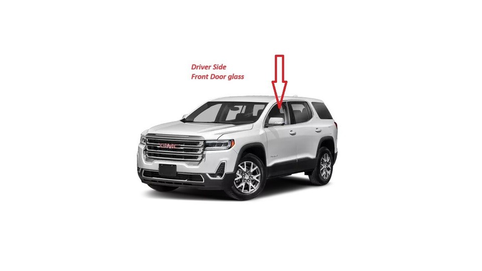 Fits 2017-2023 GMC Acadia Driver Side Left Front Door Glass Window ...