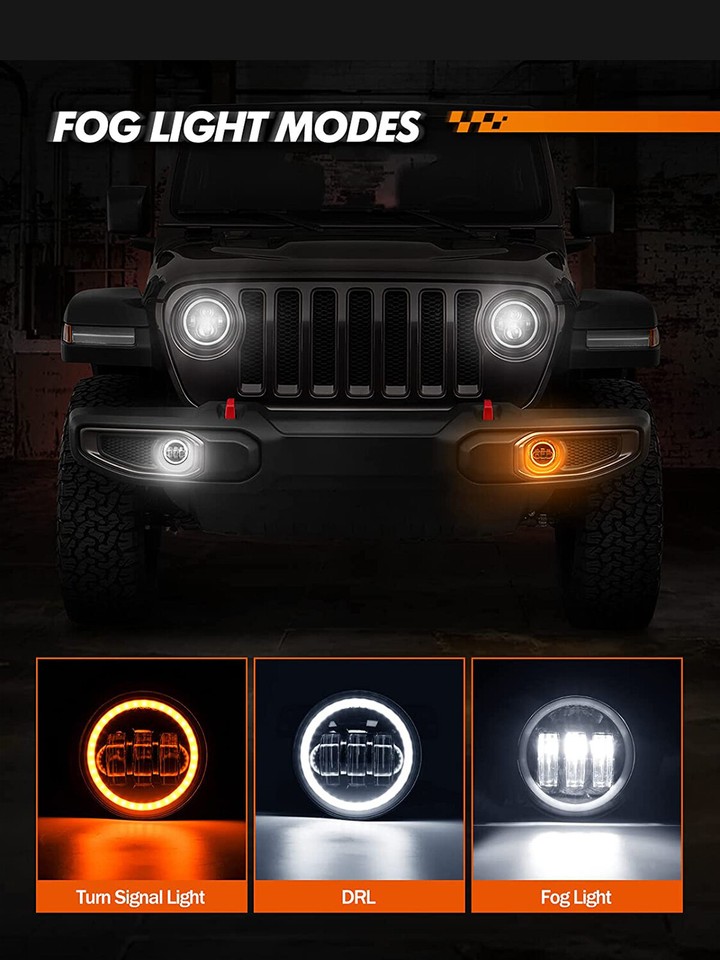 Fit For Hummer H3 H3T 06-10 7" INCH LED Headlight DRL & 4" inch Fog ...