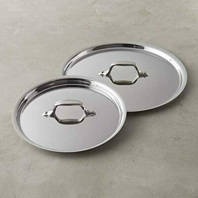 All-Clad Pair of 10 inch LID and 12 inch LID for Copper Core fry pans ...