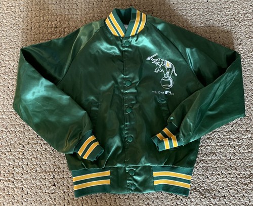 Vintage Oakland Athletics Locker Line Youth Satin Jacket 10/12 EUC | eBay