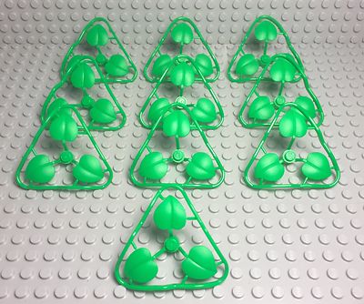Lego 10 Bright Green Plants With Three (3) Large Leaf,City / Friends ...