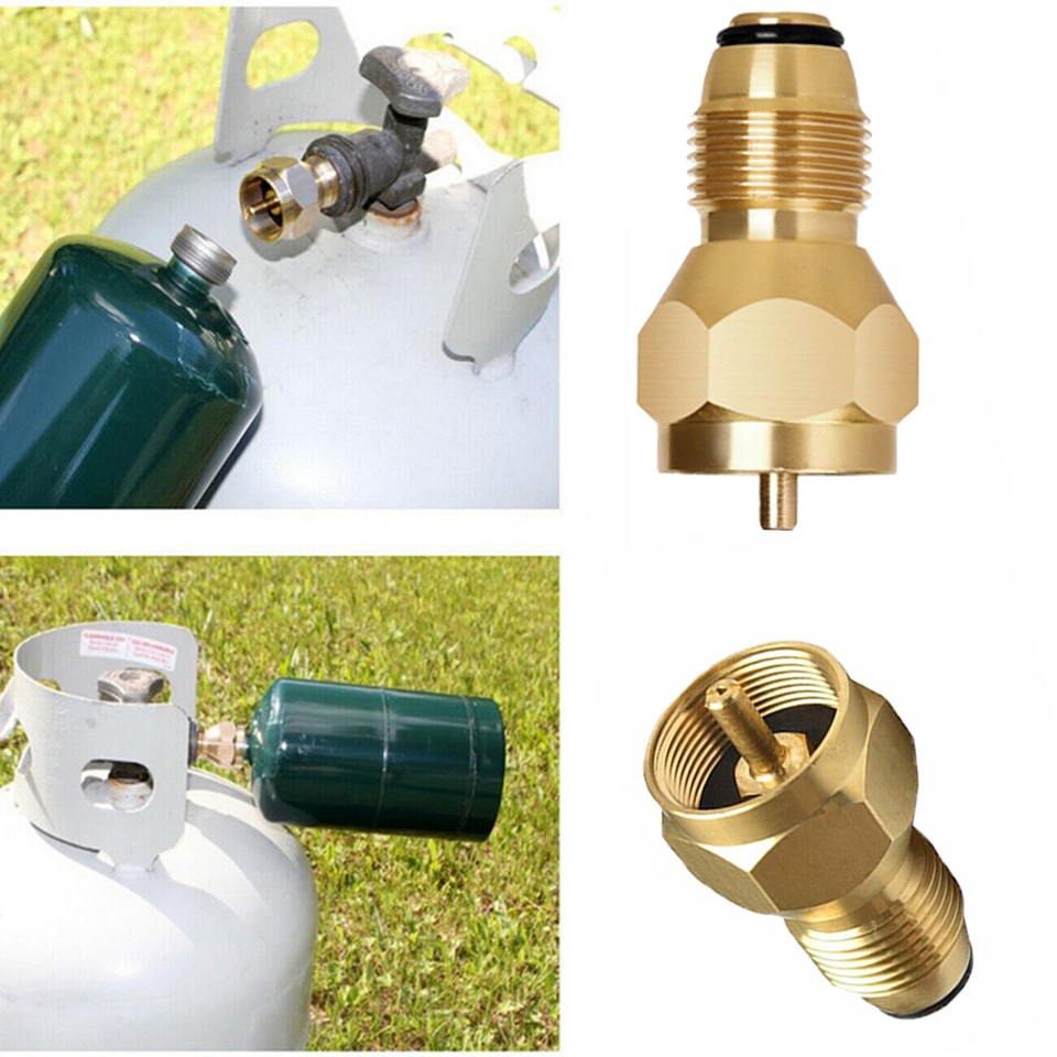 2x Propane Refill Adapter Gas Tank 1lb Bottle Connector Outdoor Picnic ...
