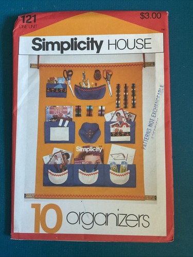 Simplicity Sewing Pattern 121 House 10 Organizers Wall Closet Vintage ...