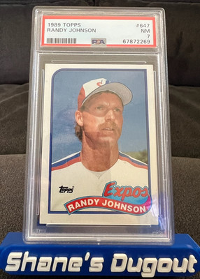 1989 Topps RC Randy Johnson #647 - PSA 7 NM - Montreal Expos | eBay