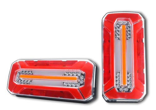 MULTI-VOLY E-MARK 2 x NEON LED REAR LIGHTS MULTI FUNCTION TAIL LAMPS ...