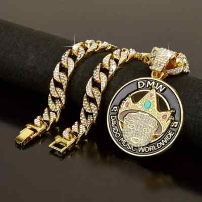 Hip Hop Rapper DMW Pendant & 13mm 20" Iced Cubic Zirconia Cuban Chain ...