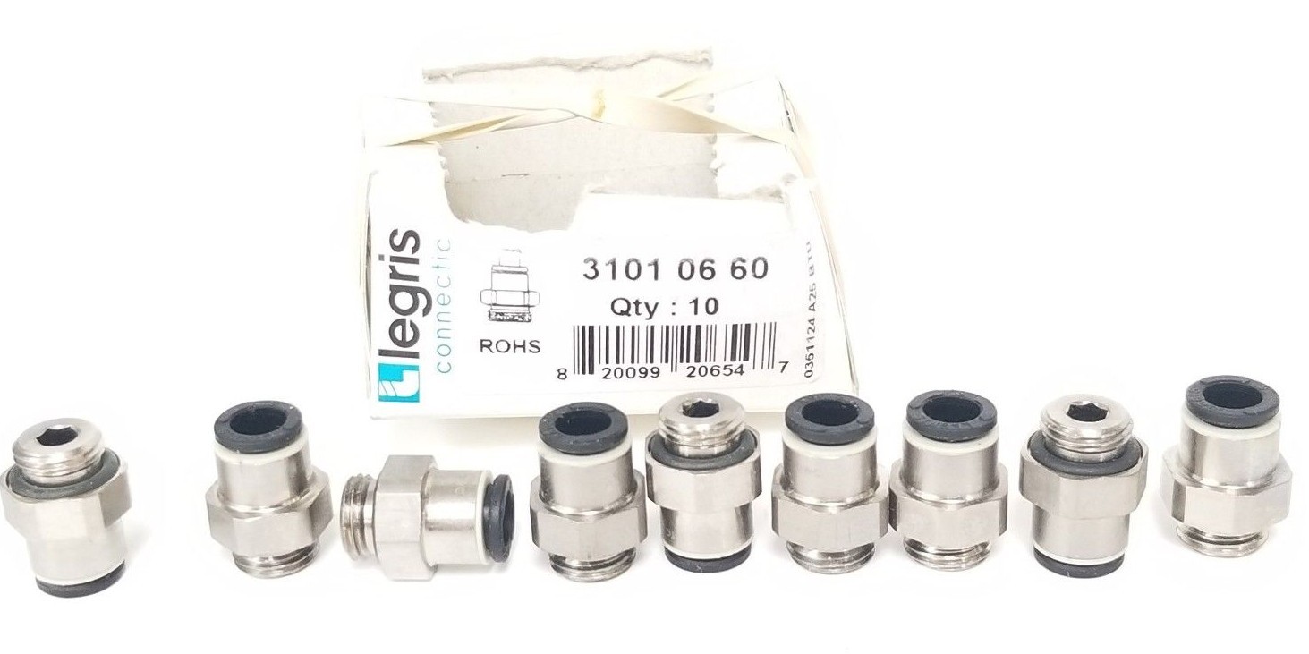 LOT OF 9 NIB LEGRIS 3101-06-60 MALE CONNECTORS 31010660 | eBay