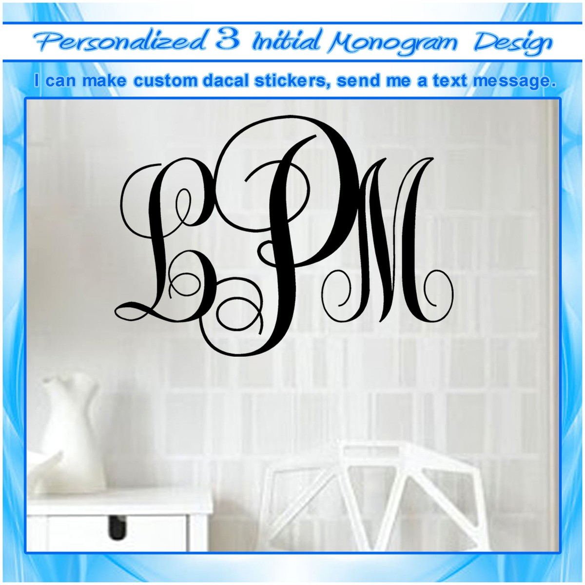 Wall Monogram Decals Initials