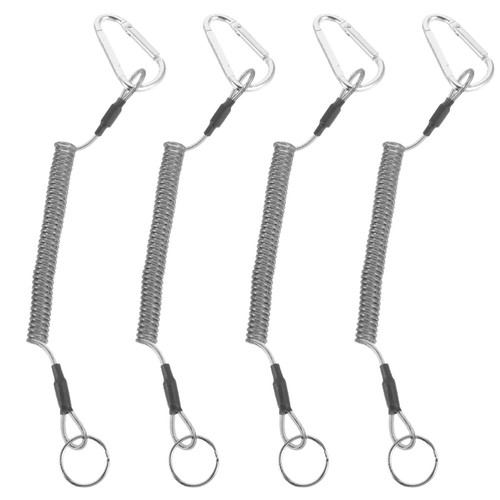 4 Pcs Fault Rope Wire Safety Lanyards Coiled Heavy Duty Retractable | eBay
