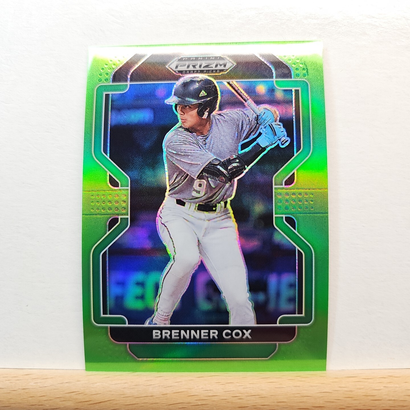 2022 Prizm Draft Picks Baseball Brenner Cox LIME GREEN Prizm 59/75 card ...