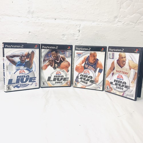 Lot Of 4 Sony Playstation 2 EA Sports NBA Live 2001 2002 2003 2004 PS2 ...