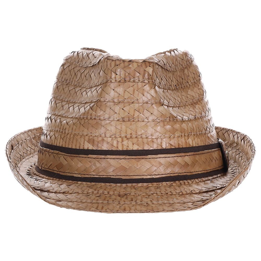 SCALA * MENS FEDORA HAT * L/XL * NEW BURI STRAW PANAMA STYLE SUN SHADY ...