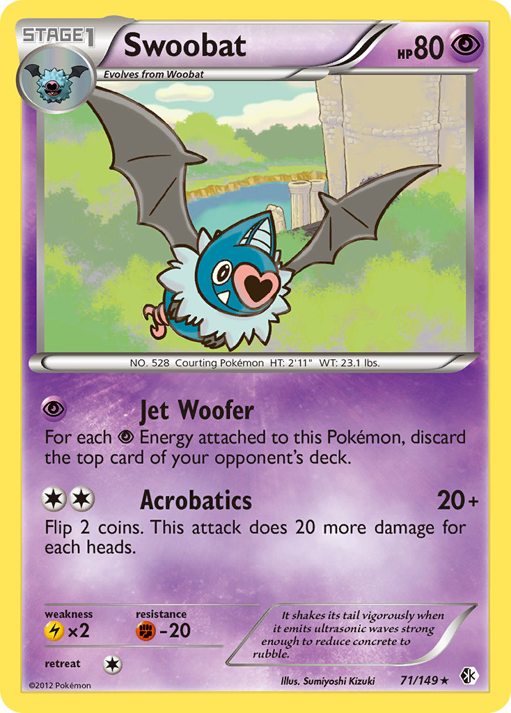 Swoobat (Rare)[BCR]: Buy and Sell Prices & Values - Pokécazilla
