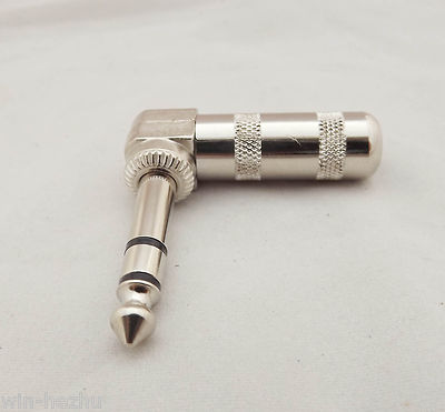 1pcs 6.35 mm 1/4" Male Right Angle TRS Stereo Audio Plug Cable ...