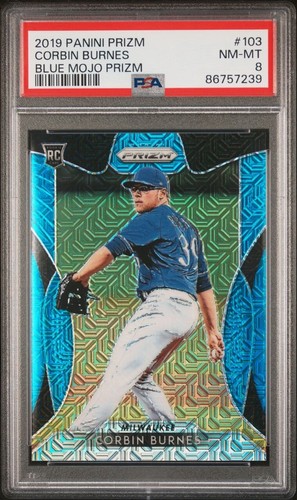 2019 Panini Prizm RC Corbin Burnes Rookie /399 Blue Mojo Refractor PSA ...