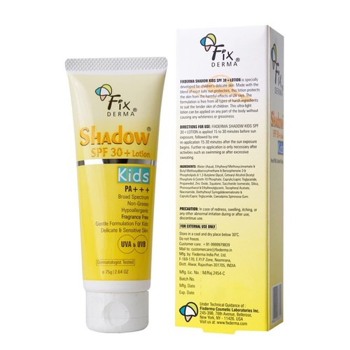 Fixderma Shadow Kids SPF 30 Lotion Sunscreen For kids All Skin Types ...