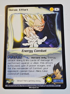 Heroic Effort 2003 Score Unlimited Dragon Ball Z DBZ TCG #9 | eBay