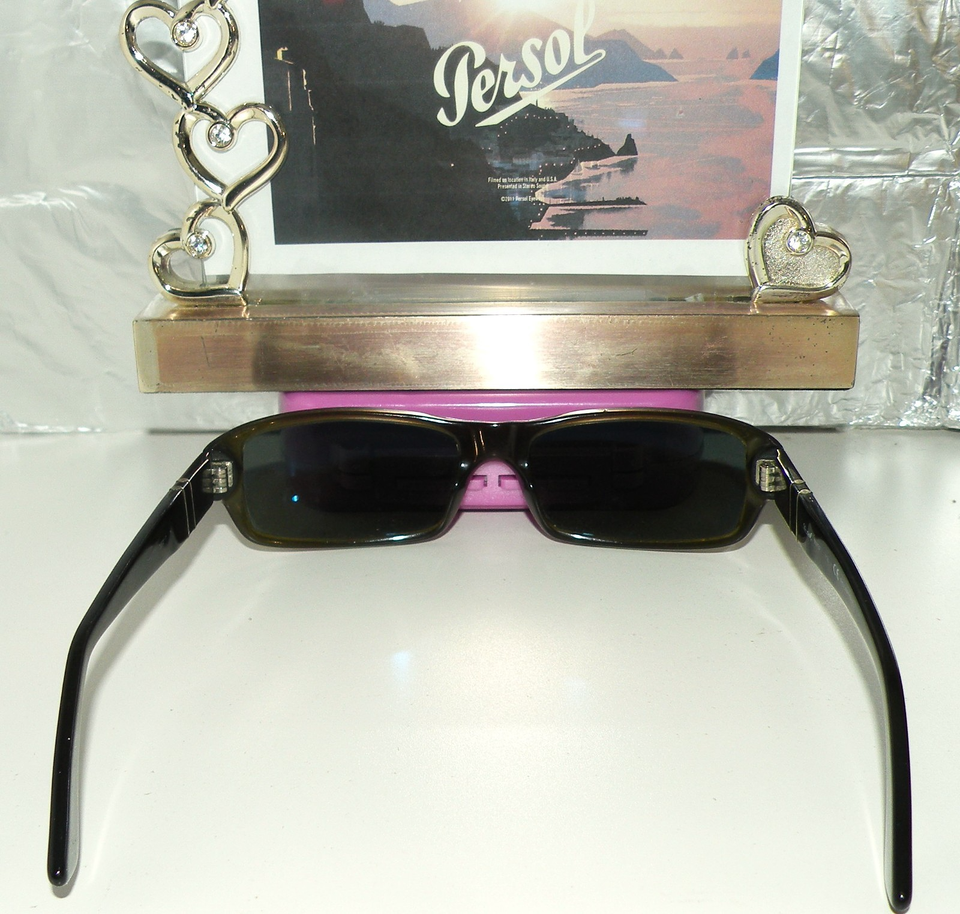 VTG PERSOL PO 3131-V-95 ITALIAN BLACK UNISEX POLARIZED SUNGLASSES BOX ...