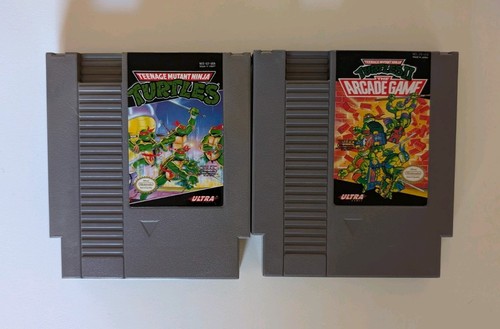 Teenage Mutant Ninja Turtles II Arcade Game & TMNT 1 Nintendo NES 2 ...