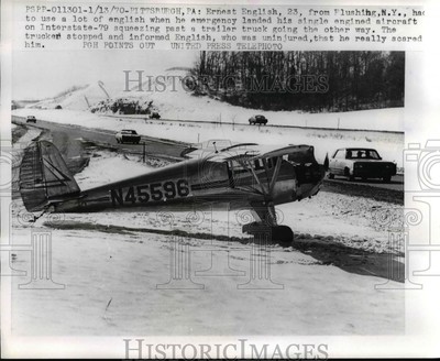 1970 Press Photo Single engine aircraft owned by Ernest English ...